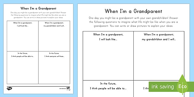 When I'm a Grandparent Worksheet | Printable Resource