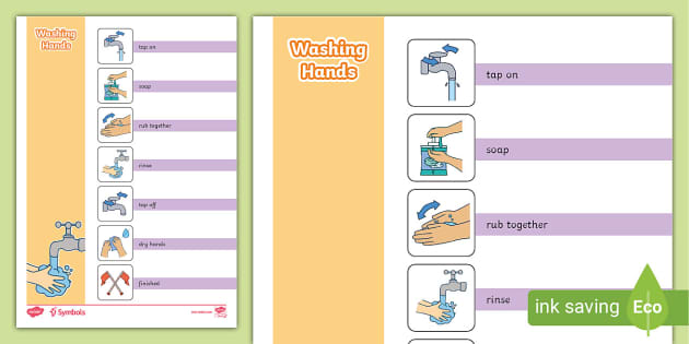 Twinkl Symbols: Washing Hands Within Task Schedule - Twinkl
