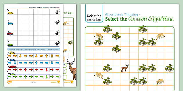 Robotics And Coding Select The Correct Algorithm Twinkl