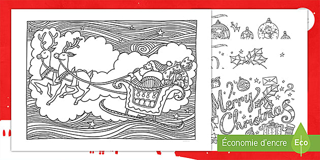 Feuilles de coloriage sur Noël (teacher made)