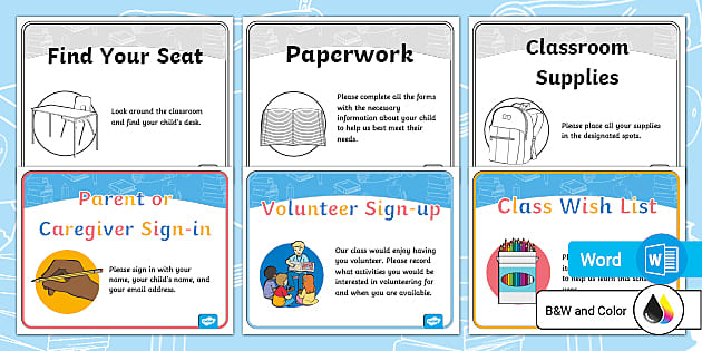 Editable Open House Station Signs (teacher made) - Twinkl