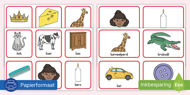 Prentkaarte K-Klank (l'insegnante ha fatto) - Twinkl