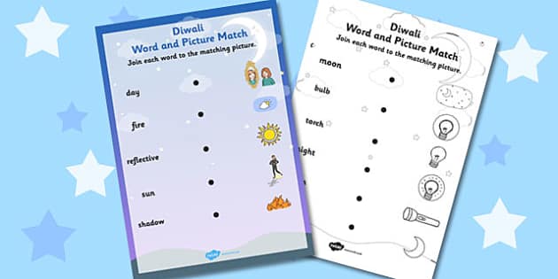 Light and Dark Word and Picture Matching Activity - Twinkl