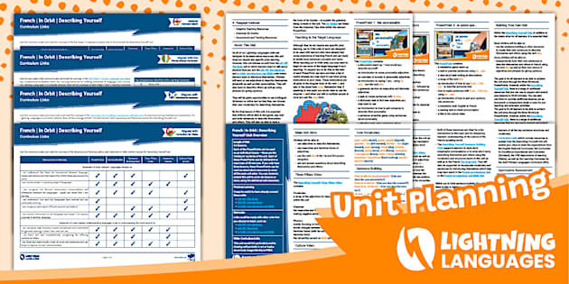 👉 Lightning Languages French Describing Yourself Planning