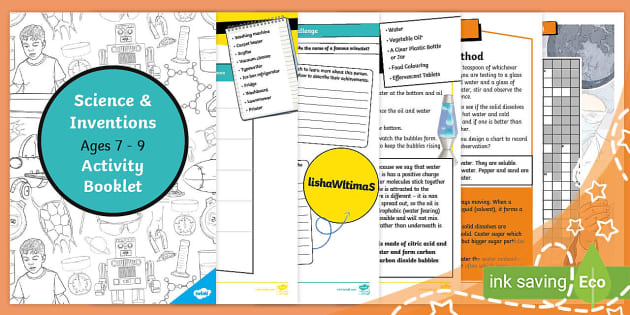 Science and Inventions Activity Booklet (Ages 7 - 9)