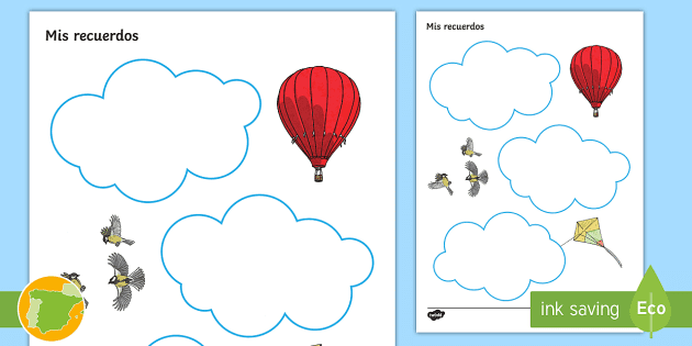 Ficha de actividad: Mis recuerdos - Fin de curso - Twinkl