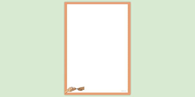 FREE! - Simple Blank Handing Over Scissors Page Border | Page Border