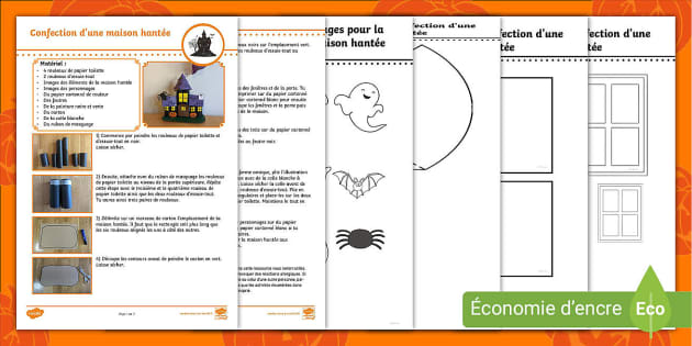 Activité manuelle pour la confection d'une maison hantée