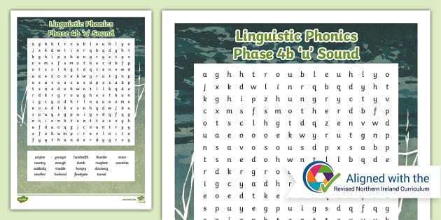 Linguistic Phonics Phase 4b 'u' Sound Word Search - Twinkl