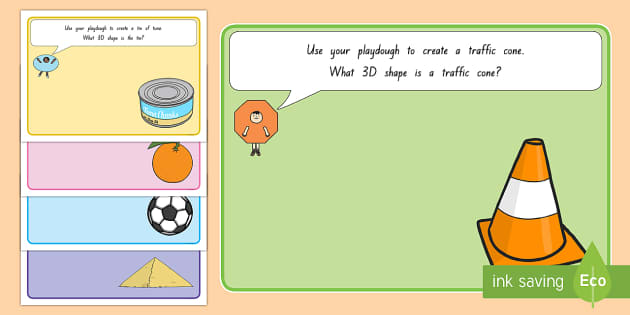 3D Shapes Playdough Mats (teacher made) - Twinkl