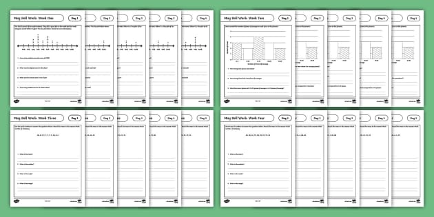 Sixth Grade Math May Bell Work Bundle (teacher made)