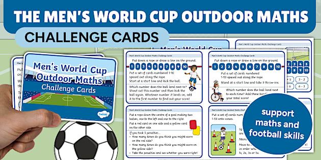 Men's World Cup First Level Outdoor Maths Challenge Cards