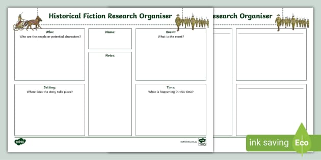 Historical Fiction - Research Organiser (teacher made)