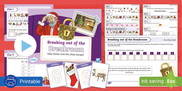 Christmas Maths Escape Room Activity - Twinkl South Africa