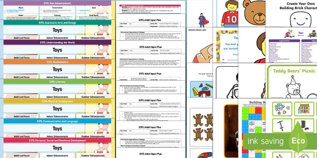 EYFS Toys Themed lesson Plan Enhancement Ideas and Resources Pack