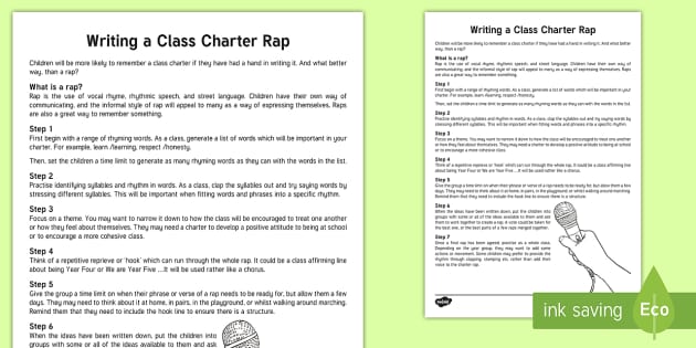 How To Write A Rap Song For Kids Class Charter Twinkl