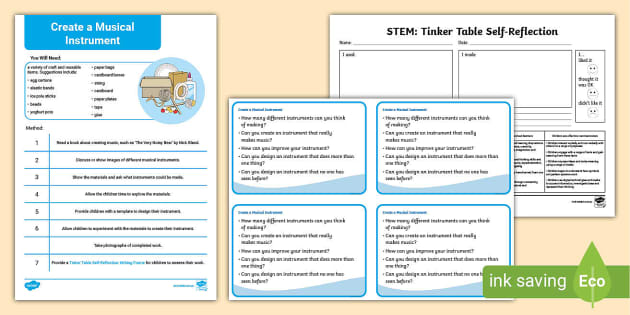 Tinker Table Create Your Own Instrument STEM Activity