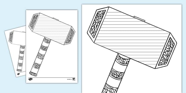 Hammer Writing Template (teacher made) - Twinkl