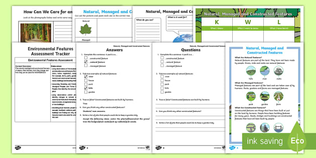 Environmental Features Assessment Pack (teacher made)
