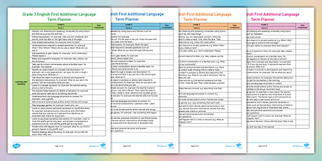 Grade 3 Afrikaans First Additional Language Planner - Twinkl