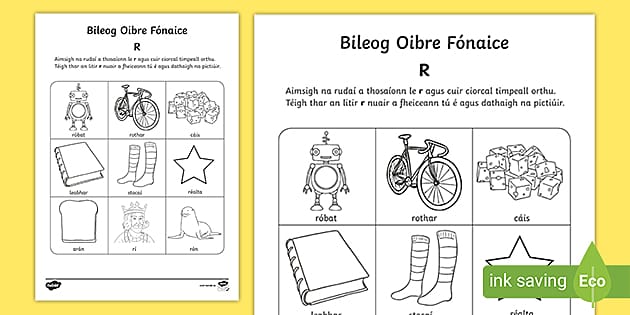 Bileog Oibre Fónaice R (Teacher-Made) - Twinkl