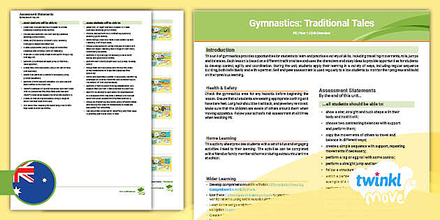 FREE! - Year 1 Gymnastics: Traditional Tales Unit Overview