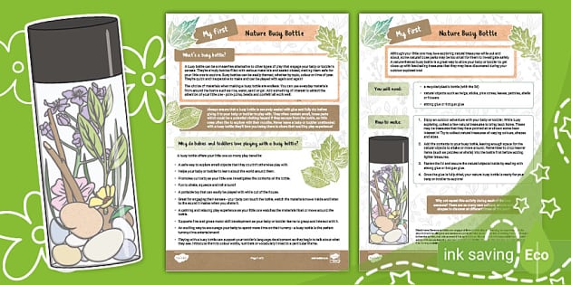 My First Nature Busy Bottle (Lehrer gemacht) - Twinkl My First Nature Busy Bottle (Lehrer gemacht) - Twinkl
