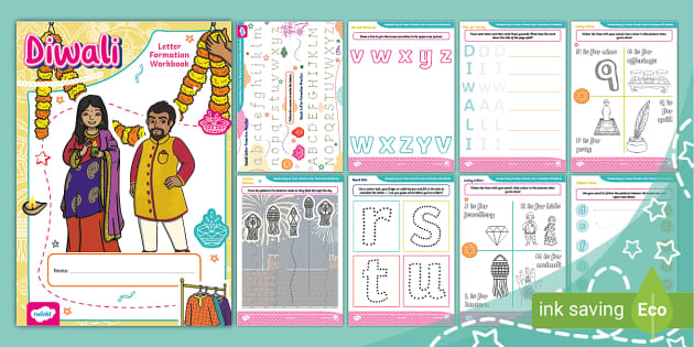 Handwriting at Home: Diwali Letter Formation Workbook