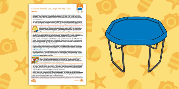 Early Years Summer Activities for Ages 0-1 - Twinkl