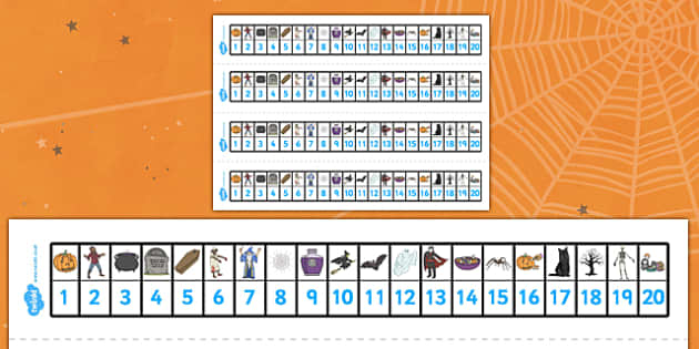 Number Track 0-20 (Halloween) (Teacher-Made)
