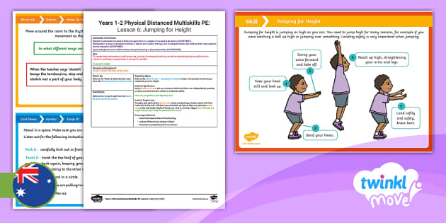 Move PE Years 1-2 Physical Distanced Multiskills Lesson 6: Jumping for ...