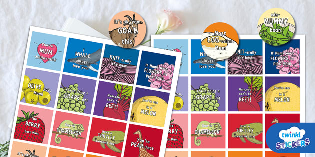 Mothers Day Funny Puns And Jokes Decorative Stickers