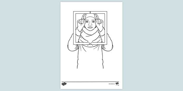 BSL Child Board Picture Colouring Sheet | Colouring Sheets