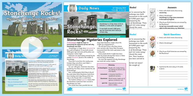 New Findings About Rocks at Stonehenge | News for Kids LKS2