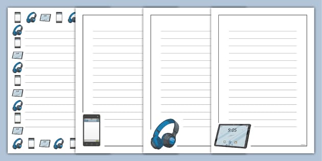 KS2 Computing Full Page Borders (Portrait) (teacher made)