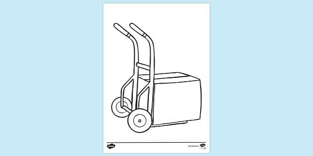 FREE! - Box Trolley Colouring | Colouring Sheets - Twinkl