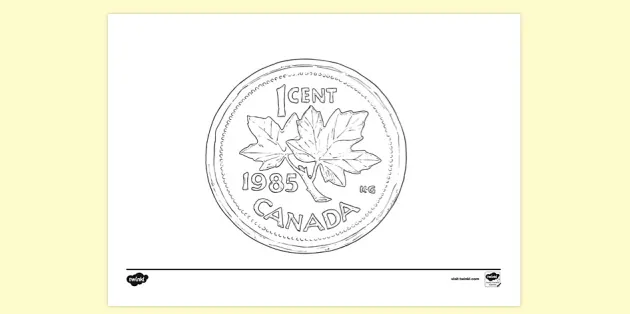 5 Cents Canada Coloring Pages