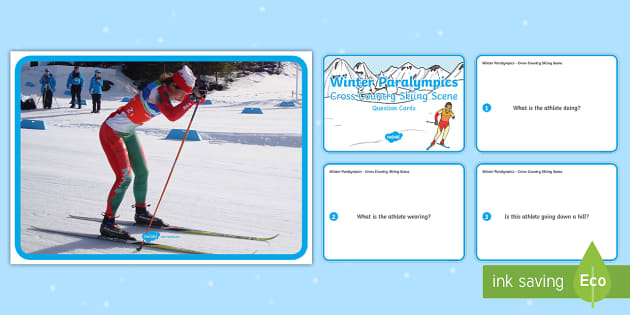 Winter Paralympics Para Cross-Country Skiing Scene and Question Cards