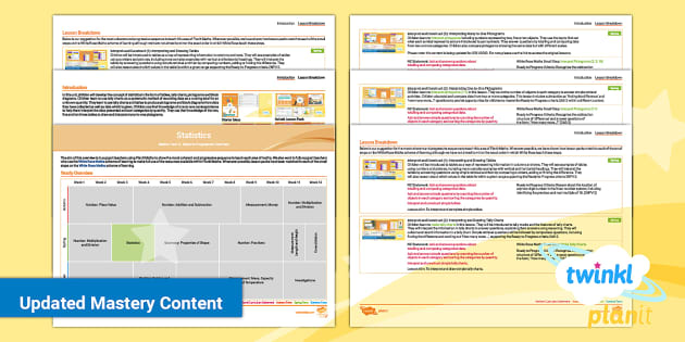 FREE! - Primary Statistics Lesson Planning | Y2 Progression Overview