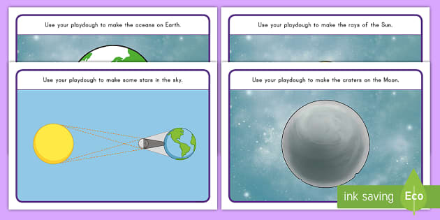 Solar Eclipse Playdough Mats (teacher made) - Twinkl
