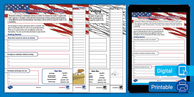 Persuasive Writing: Exercising the Privilege of Voting