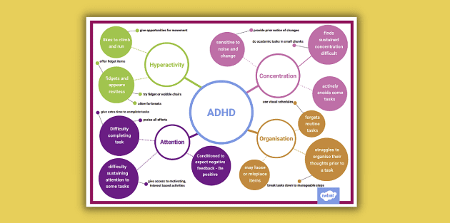 FREE! - ADHD Mind Map - Inclusion - Australia - Twinkl