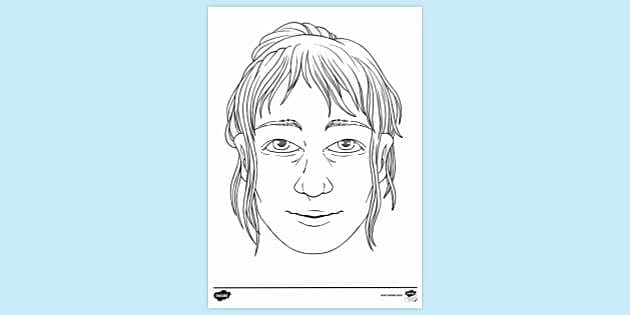 Bronze Age Womans Head Colouring Colouring Sheets