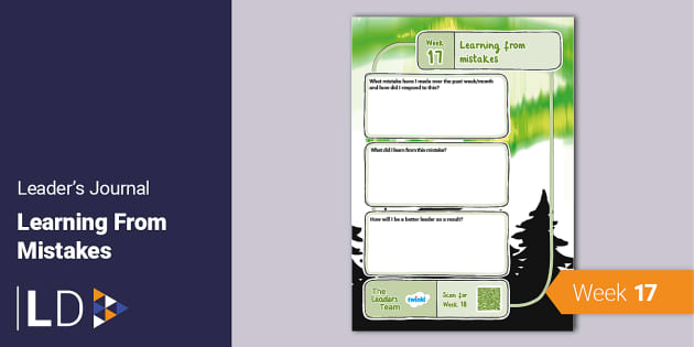 Leader's Journal: Learning From Mistakes (Week 17) - Twinkl