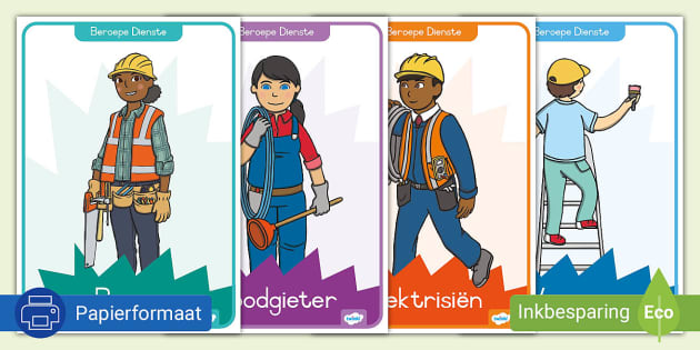 Beroepe Dienste Vertoonplakkate Teacher Made Twinkl