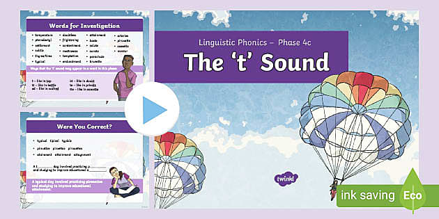 Linguistic Phonics Phase 4c 't' Sound PowerPoint