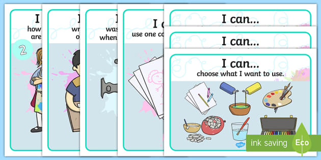 FREE! - 👉 Painting Area 'I Can' Display Posters