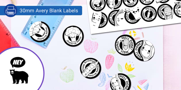 Hey Bear Sensory - High Contrast - Printable Reward Stickers