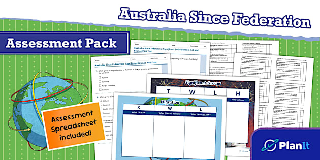 Year 6 History Australia Since Federation Assessment Pack