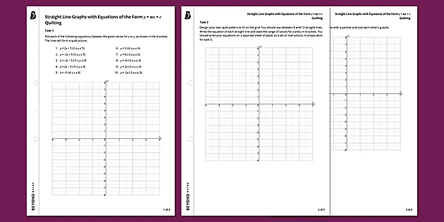 Lesson 3 Homework Practice Equations In Y Mx Form Hotsell ...